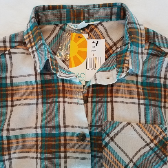 C&C California | Tops | Cc California Soft Plaid Flannel Shirt New ...